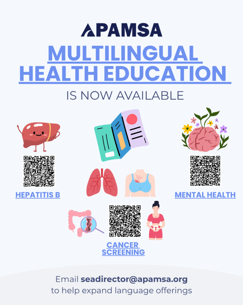 Multilanguage Health Educational Material – APAMSA